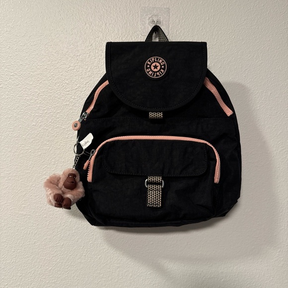 Kipling | Bags | Kipling Queenie Nylon Backpack Black Multi Web Kia2r ...